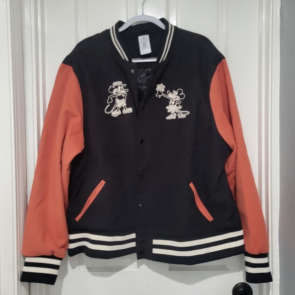 Disney | Jackets & Coats | Disneyparks Mickey Minnie Letterman Varsity ...